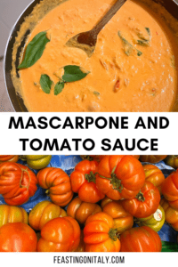Mascarpone and Tomato Sauce - Feasting on Italy