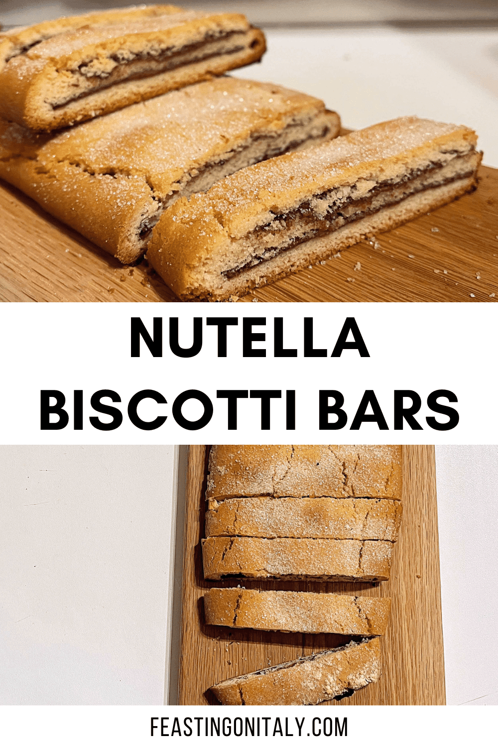Nutella Biscotti Bars - Feasting on Italy