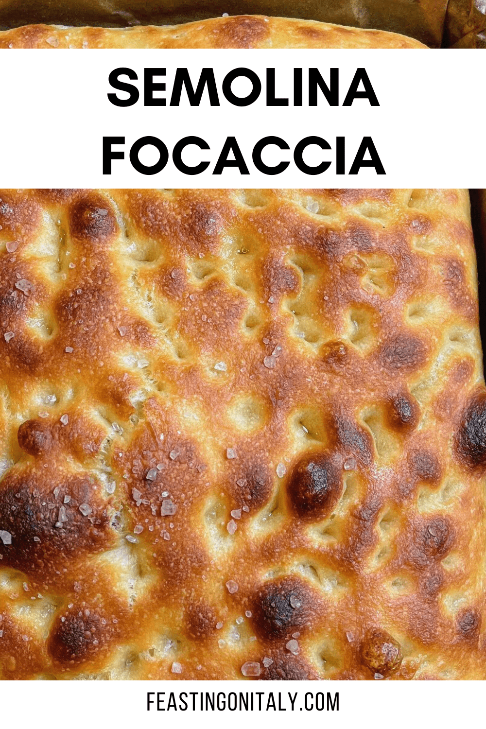 Semolina Focaccia - Feasting on Italy